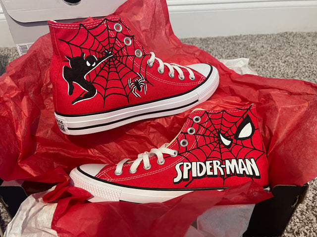 Spiderman - Converse Custom - Hand Painted Converse – Merakicks