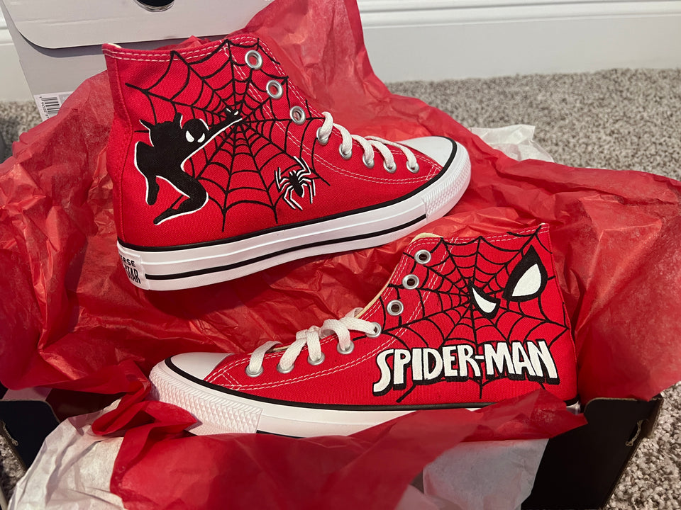 Spiderman - Converse Custom - Hand Painted Converse – Merakicks