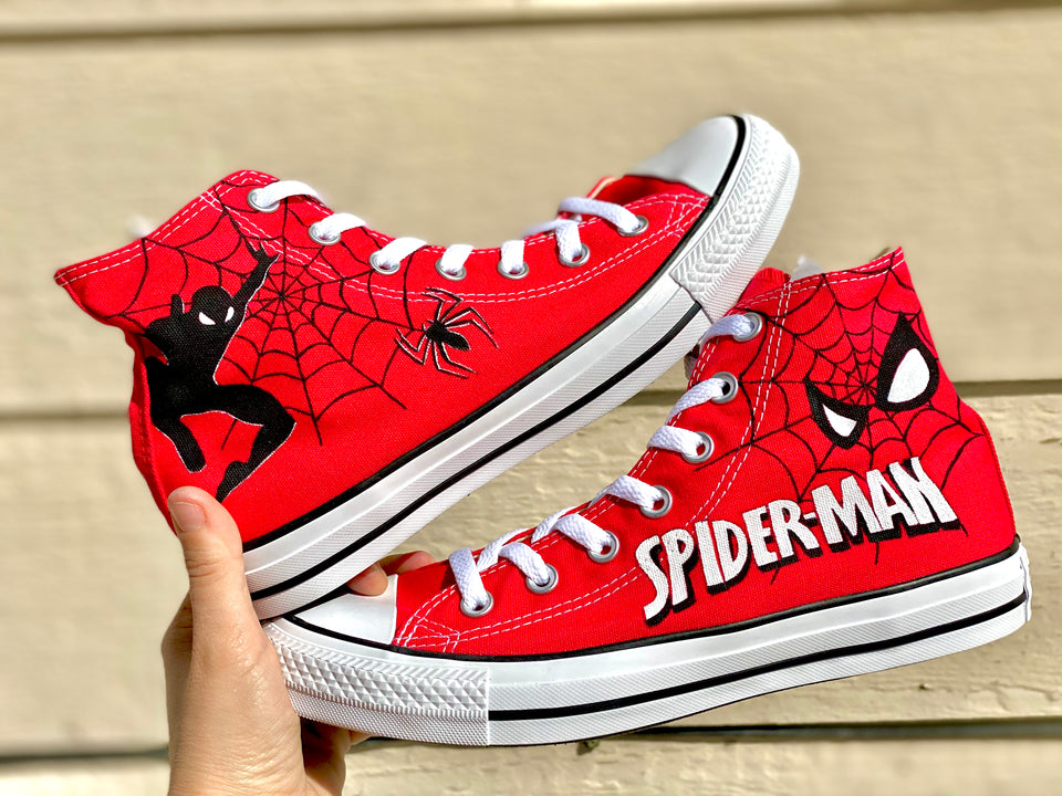 Spiderman - Converse Custom - Hand Painted Converse – Merakicks