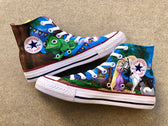 Tangled - Rapunzel Flynn Pascal - Disney - Converse Custom - Hand Pain ...